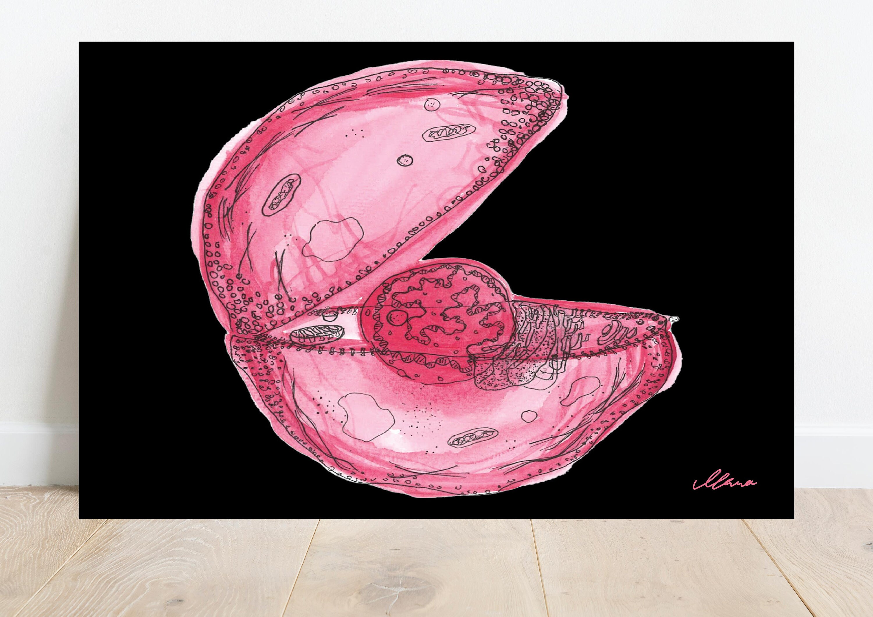 Large Size Cell Art Watercolor Print Biology Science Poster - Etsy