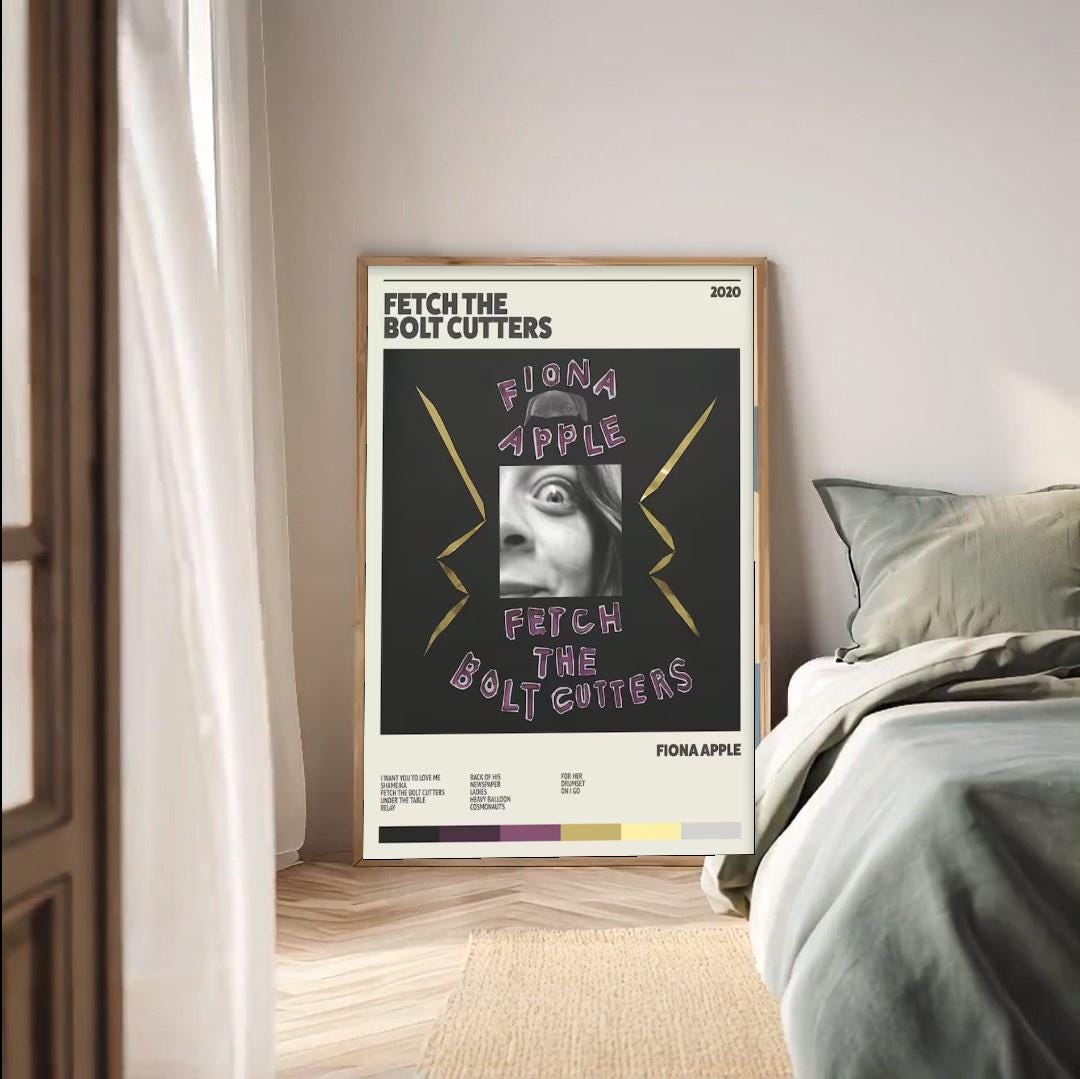 Fetch the Bolt Cutters Retro Poster Fiona Apple Album Artwork Print ...