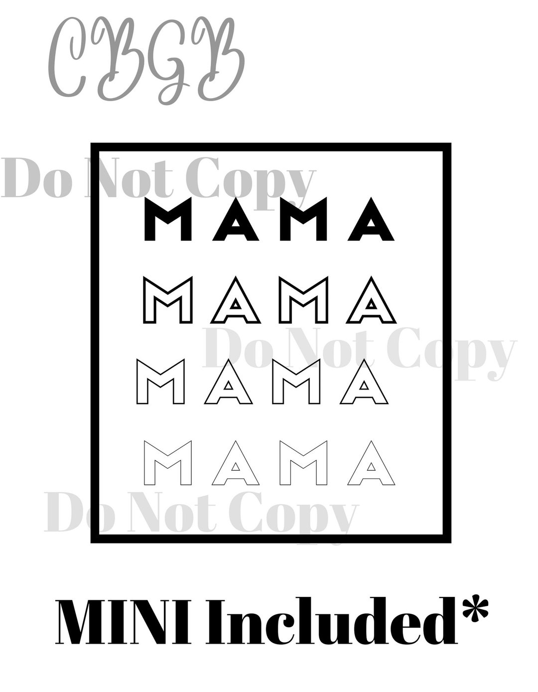 MAMA and Mini SVG PNG - Etsy