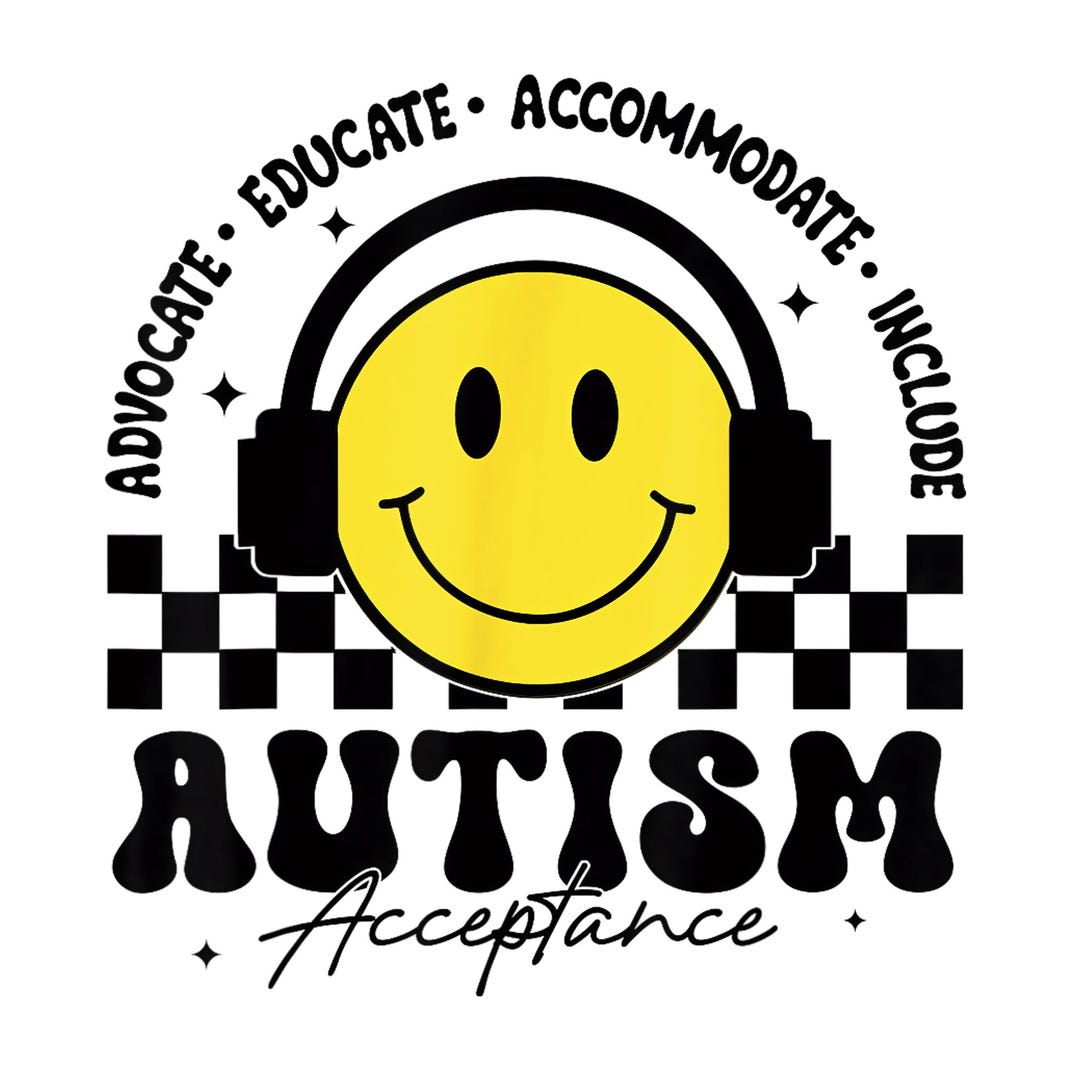 Autism Awareness Acceptance Special Education Teacher Kids, Smiley Face ...