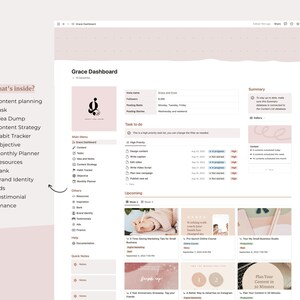 Notion Template Instagram Content Planner Notion Social Media - Etsy