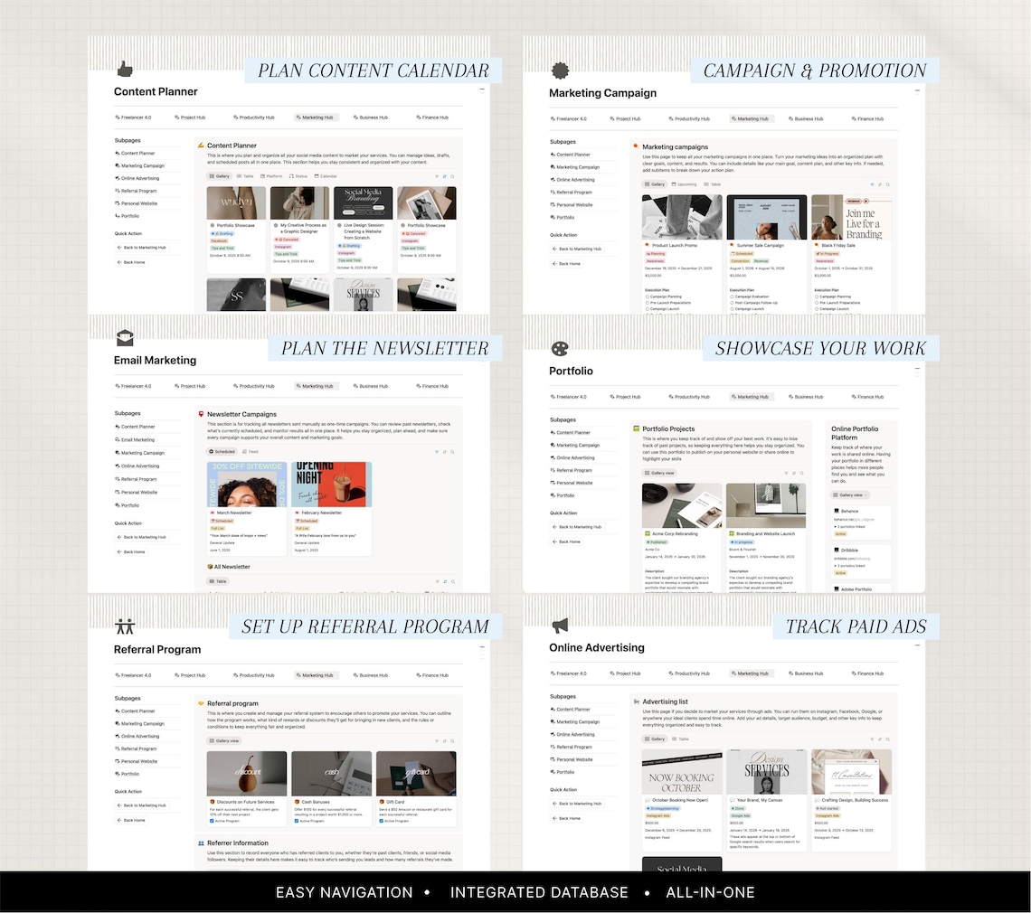 Notion Template Digital Business Planner, Project Management, CRM for ...