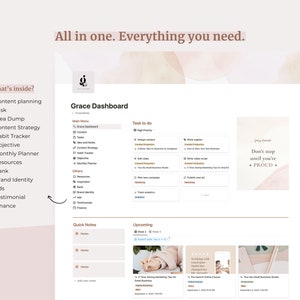 Notion Template Instagram Content Planner Notion Social Media - Etsy