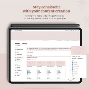 Notion Template Instagram Content Planner Notion Social Media - Etsy