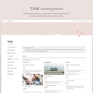 Notion Template Client Portal 2, Time Tracker for Freelancer, Virtual Assistant, Project ...