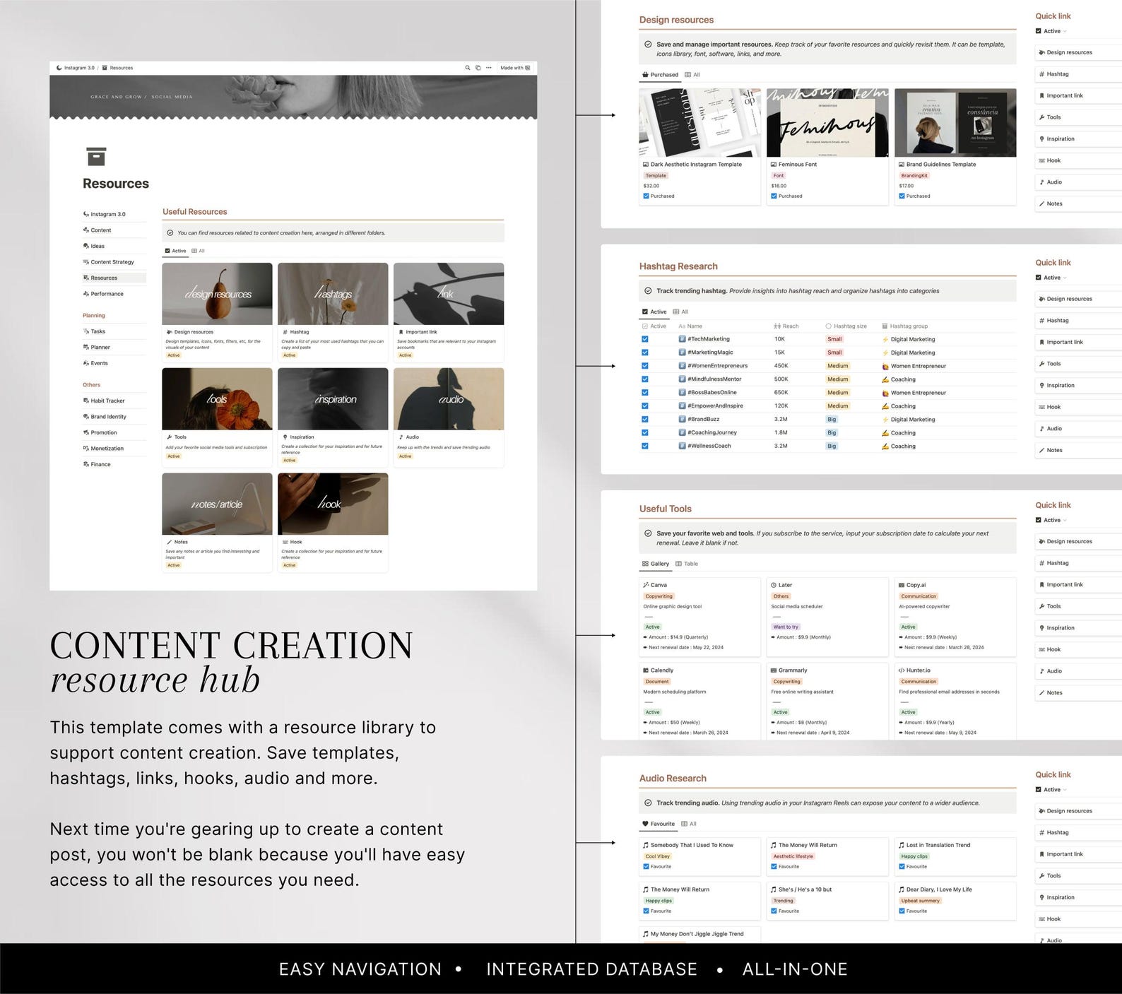 Notion Template: Instagram Content Planner, Social Media Calendar ...