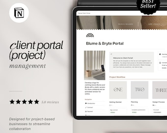 Notion Template Client Portal, Client Dashboard, Project Management, Client Onboarding ...