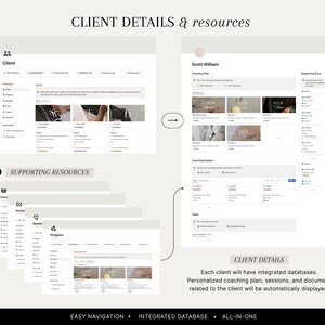 Notion Template Coaching Dashboard Coaching Business Tool - Etsy.de
