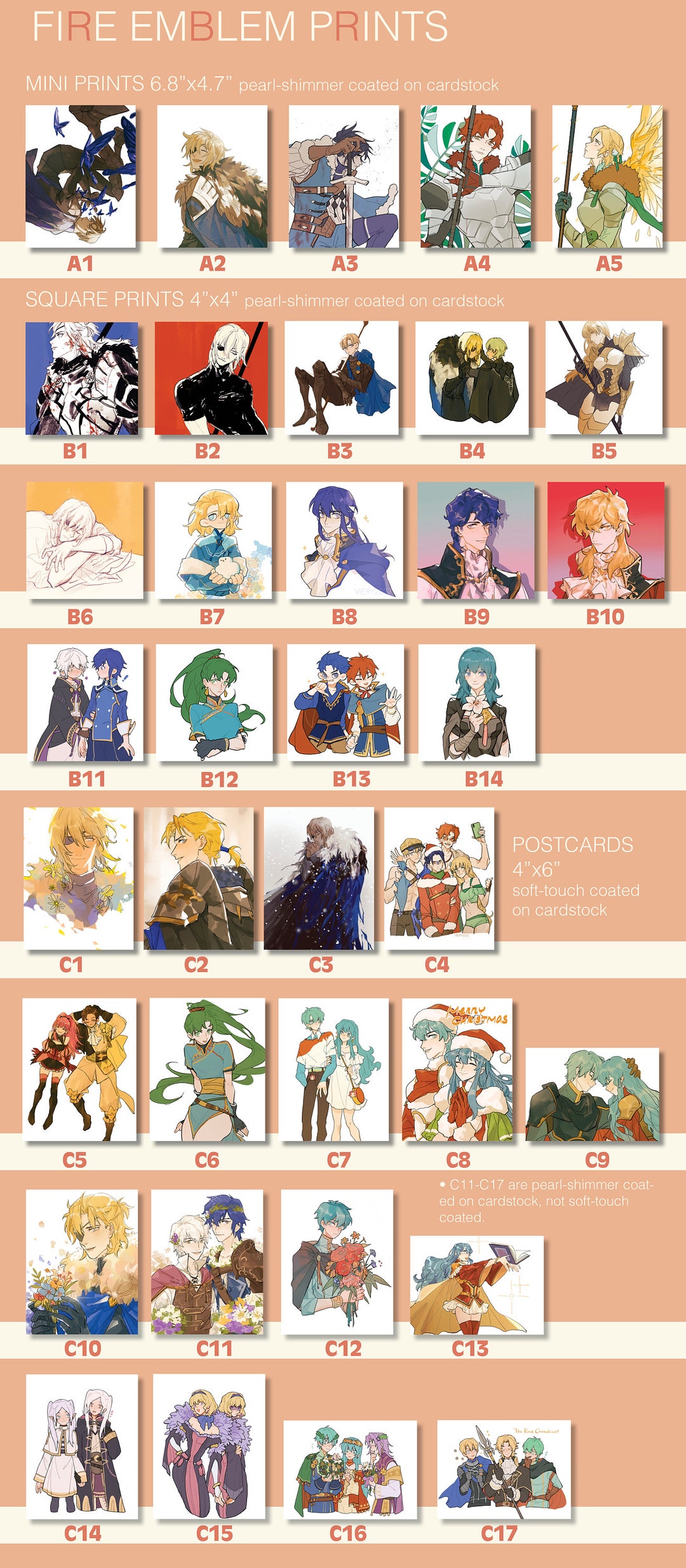 Fire Emblem Mini Prints & Postcards - Etsy