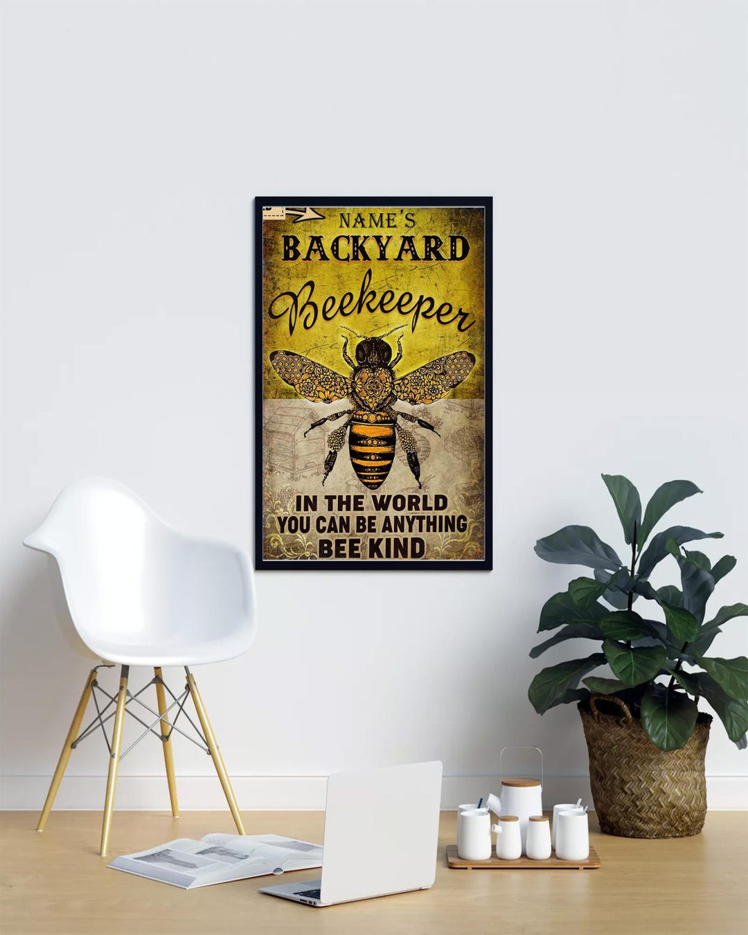 Beekeeper-backyard-in-the-world-you-can-be-anything-bee-kind Poster - Etsy