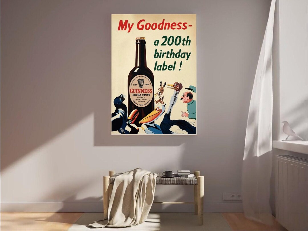 200th Anniversary Vintage Beer Label Poster Classic Retro Advertisement ...