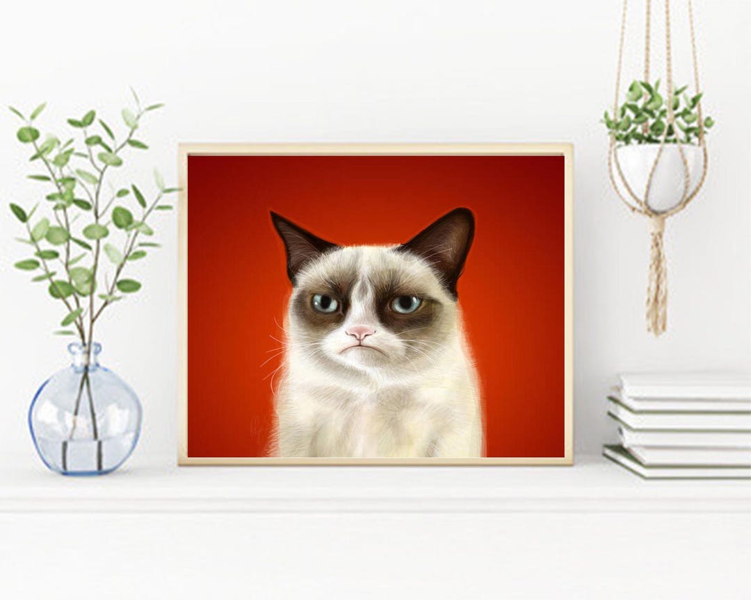Grumpy Cat Wall Decor Poster - Etsy