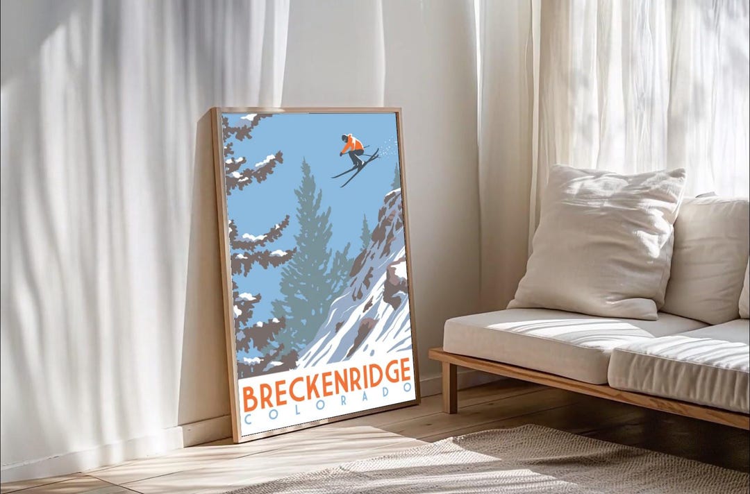 Breckenridge Catching Air Vintage Colorado Ski Postcard Retro Winter ...