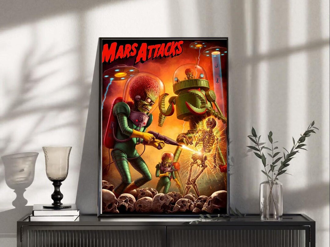 Mars Attacks 1996movie Poster Art Prints Home Decorwall Artbedroom ...