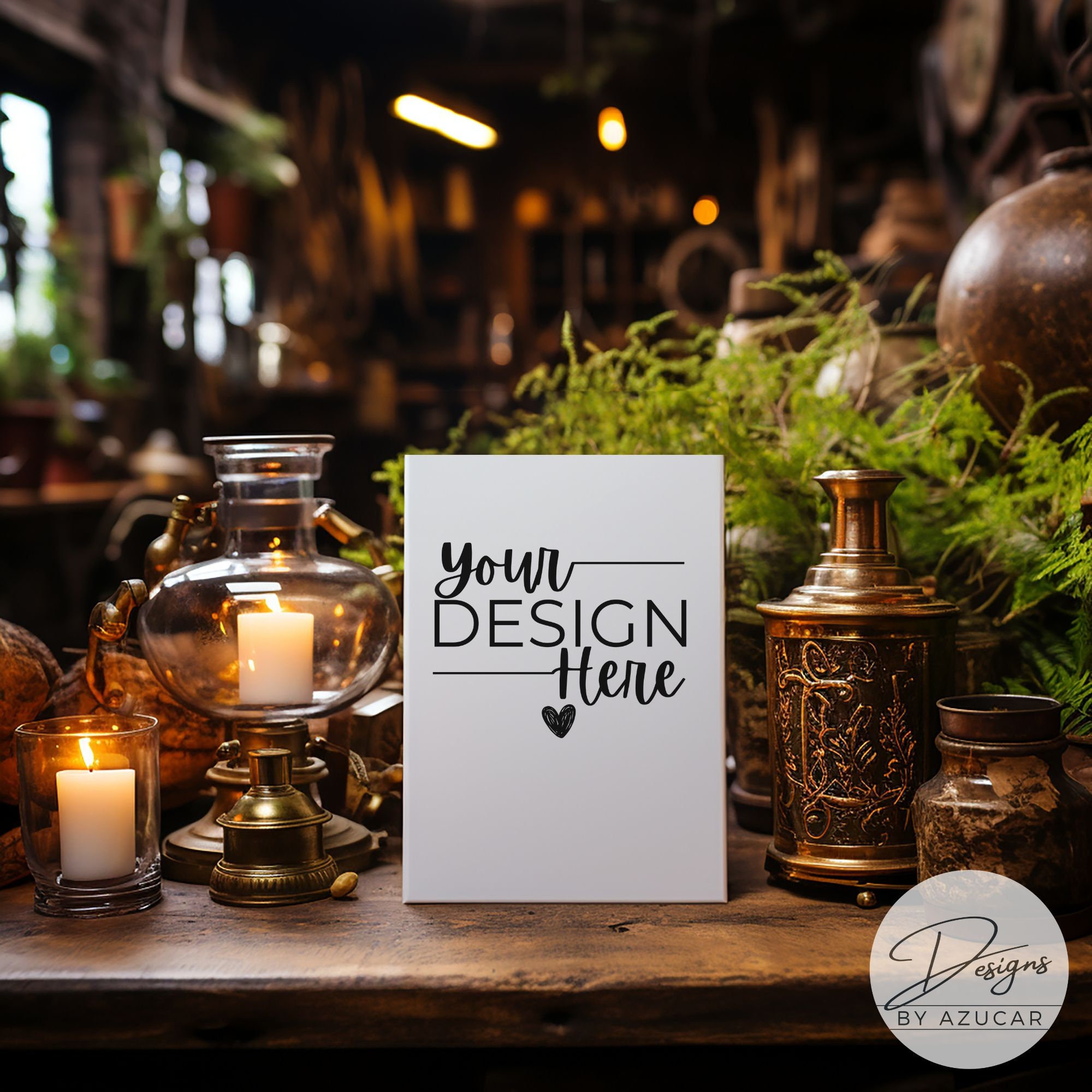 Transparent 5x7 Card Invitation Mockup | Digital Download Template for ...