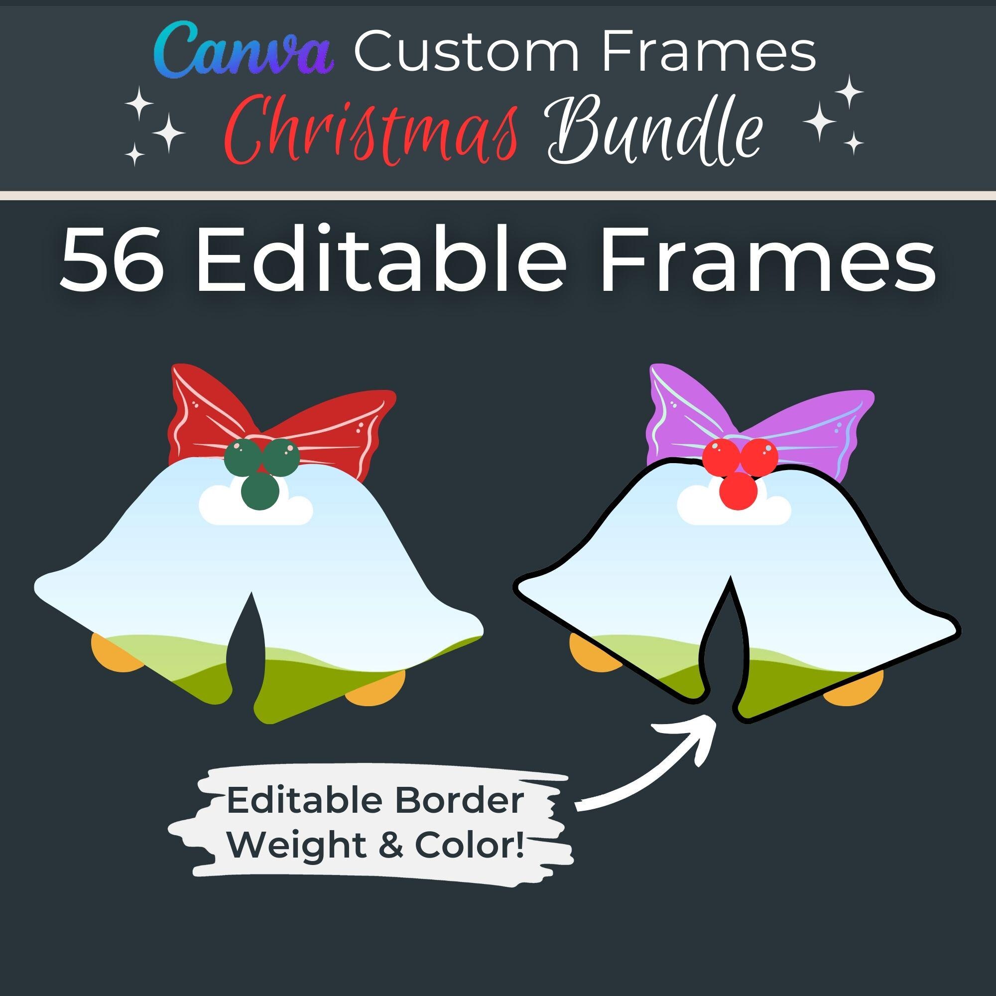 Canva Custom Frame Christmas Bundle SVG POD / Print on Demand ...