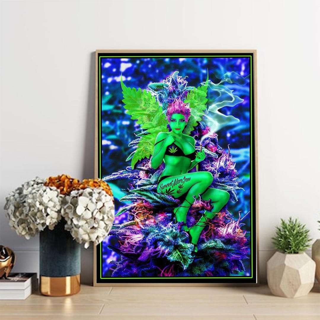 Weed Fairy - Sexy Blacklight Poster - Etsy