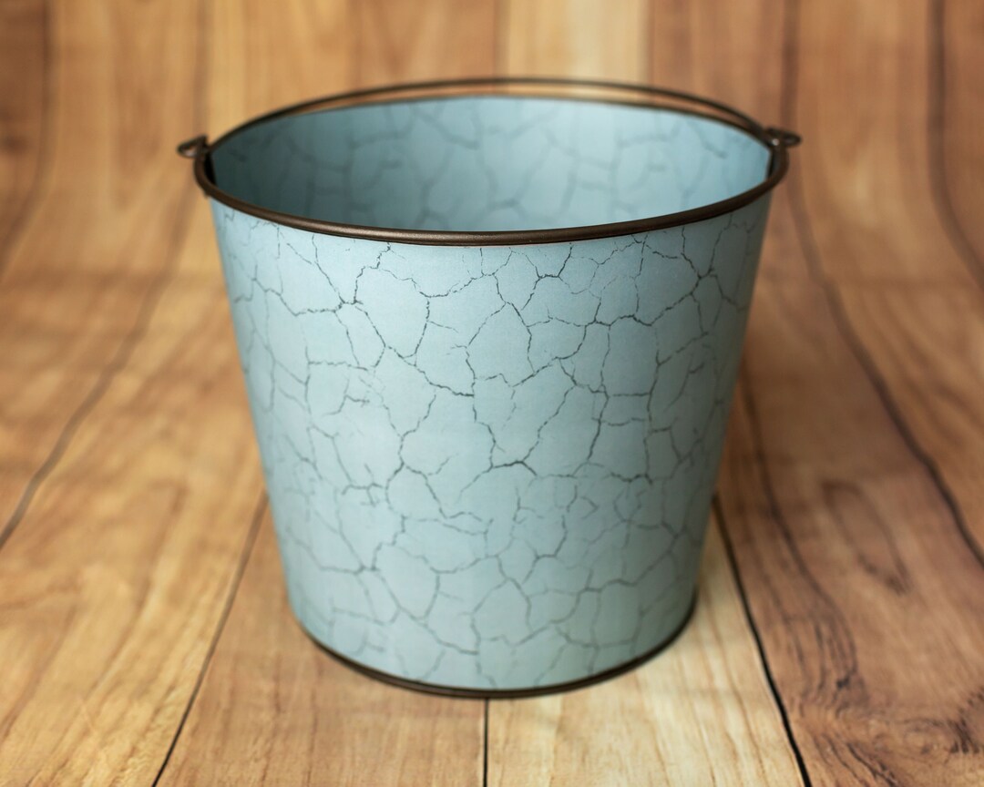 Printable Bucket Wrap, Boho Blue With Crackled Finish Newborn ...