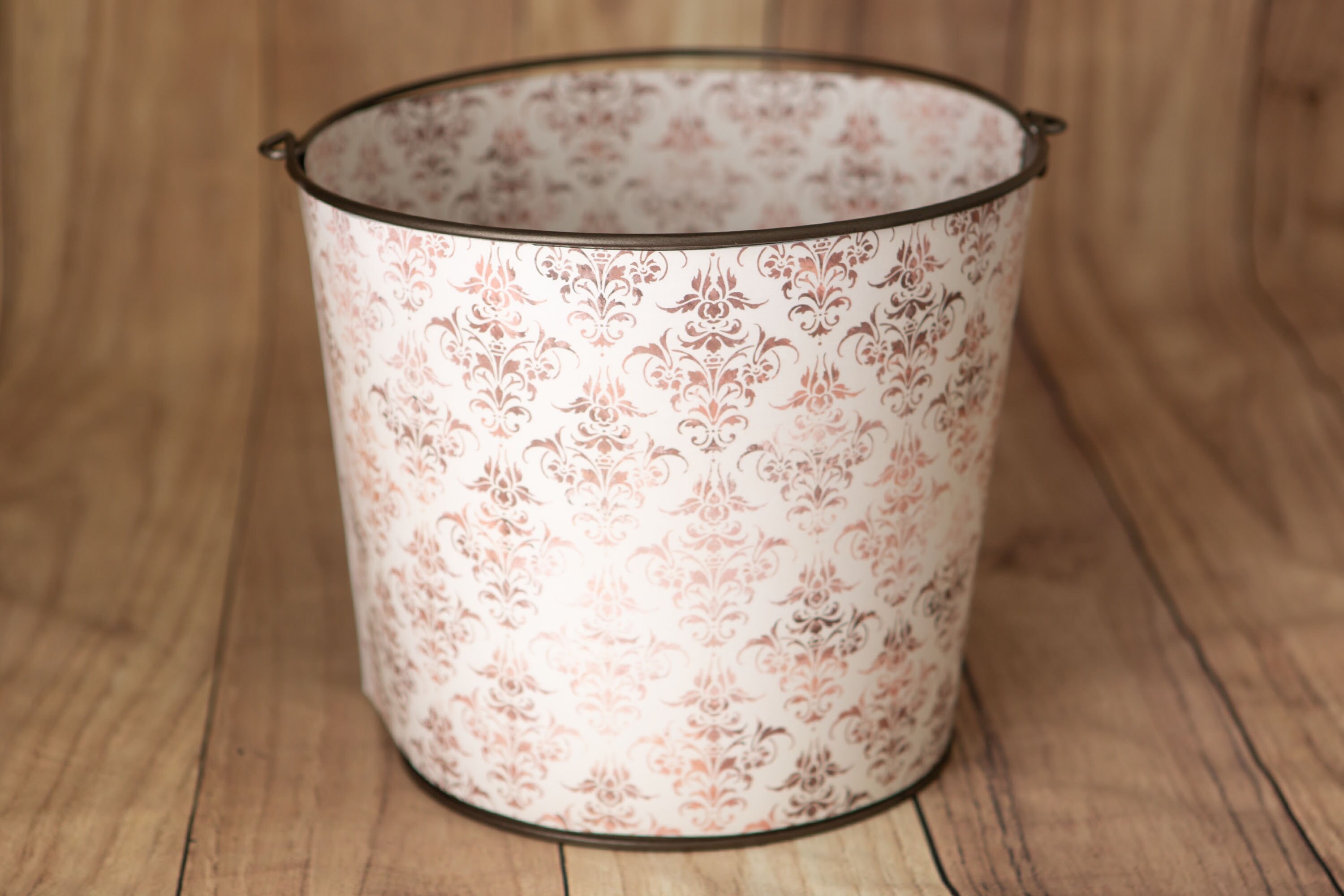 Printable Bucket Wrap, Rose Gold Fleur De Lis Prop for Newborn ...
