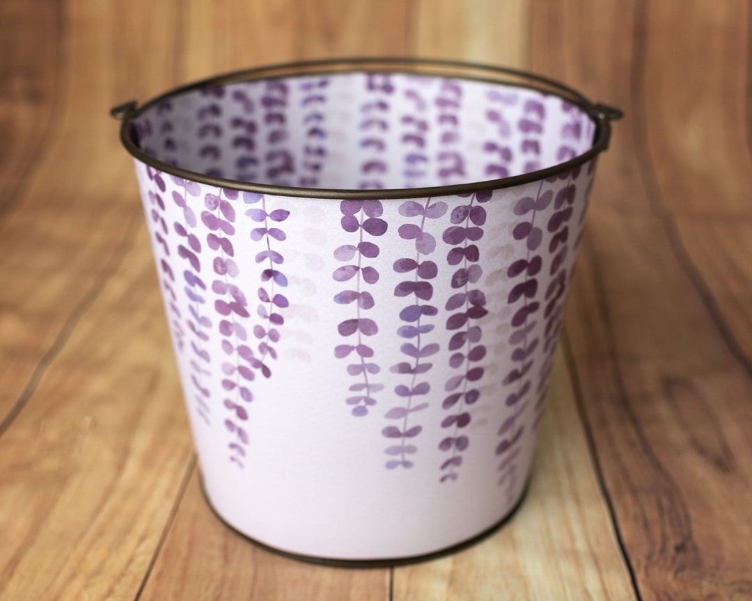 Printable Bucket Wrap Purple Trailing Leaves Photo Prop for Newborn ...