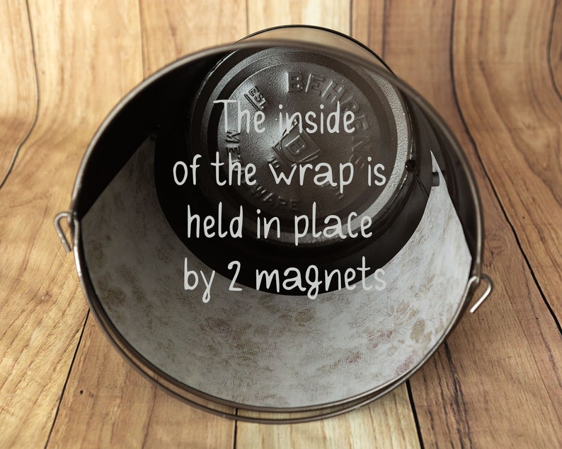 Printable Bucket Wrap, Ocean Green Canvas Look Photo Prop for Newborn ...