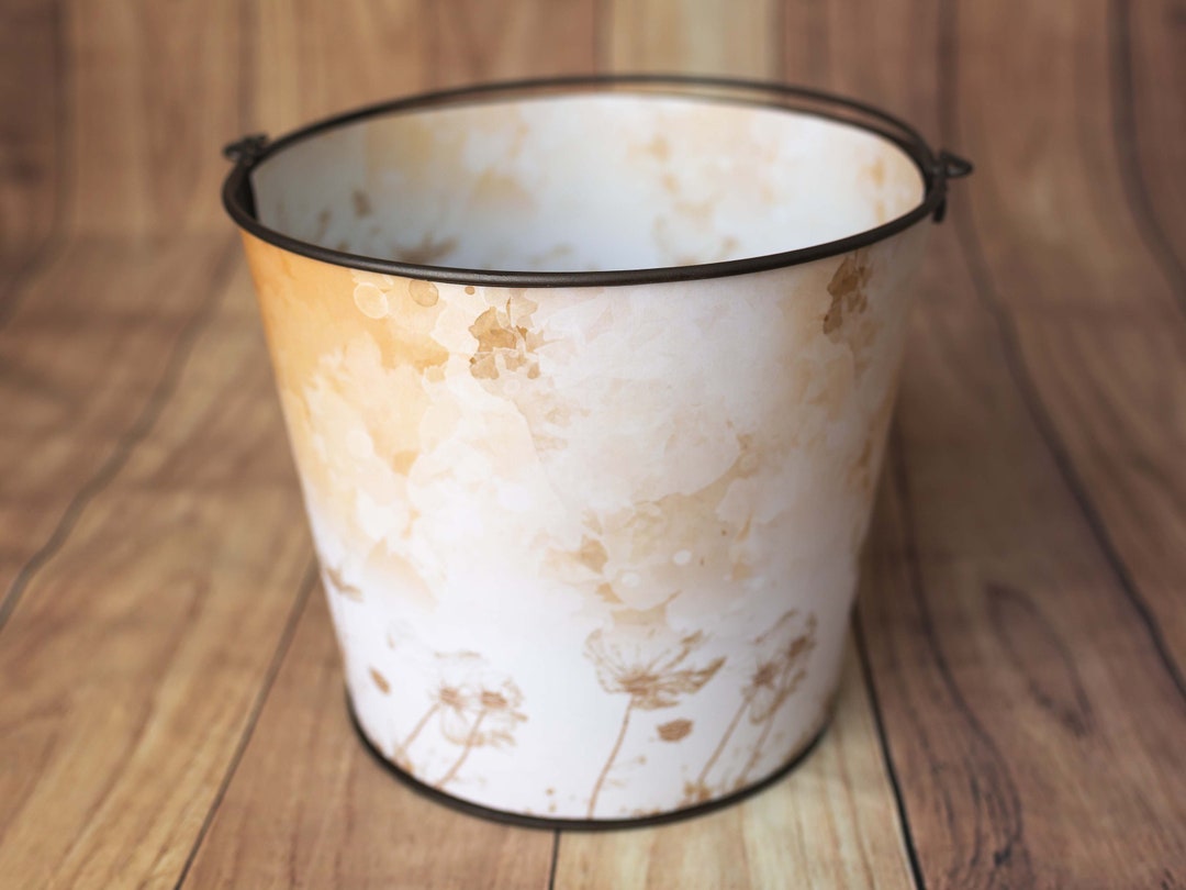 Pink and Gold Floral Border Printable Bucket Wrap Photo Prop for ...
