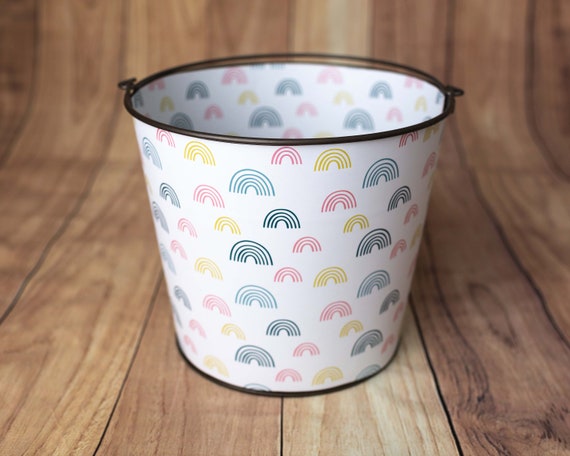 Printable Bucket Wrap Baby Pastel Boho Rainbow Photo Prop for - Etsy