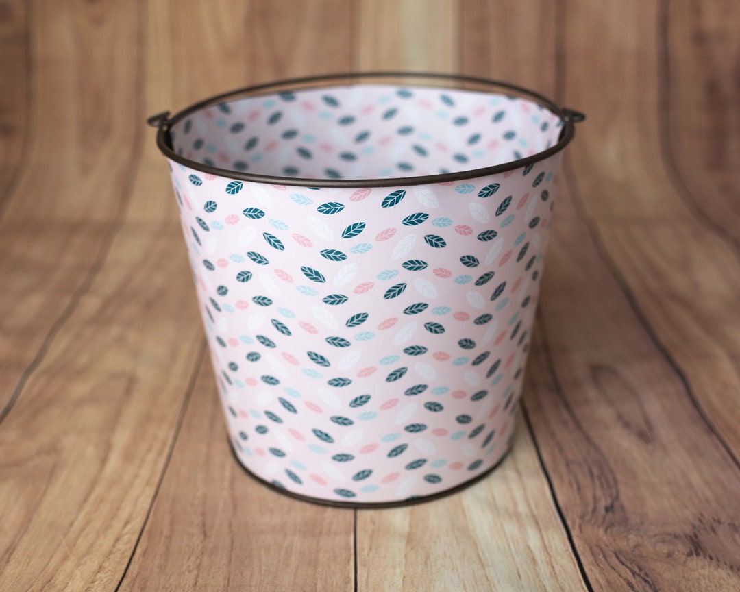 Printable Bucket Wrap Light Blush Pink Boho Leaves Photo Prop for ...