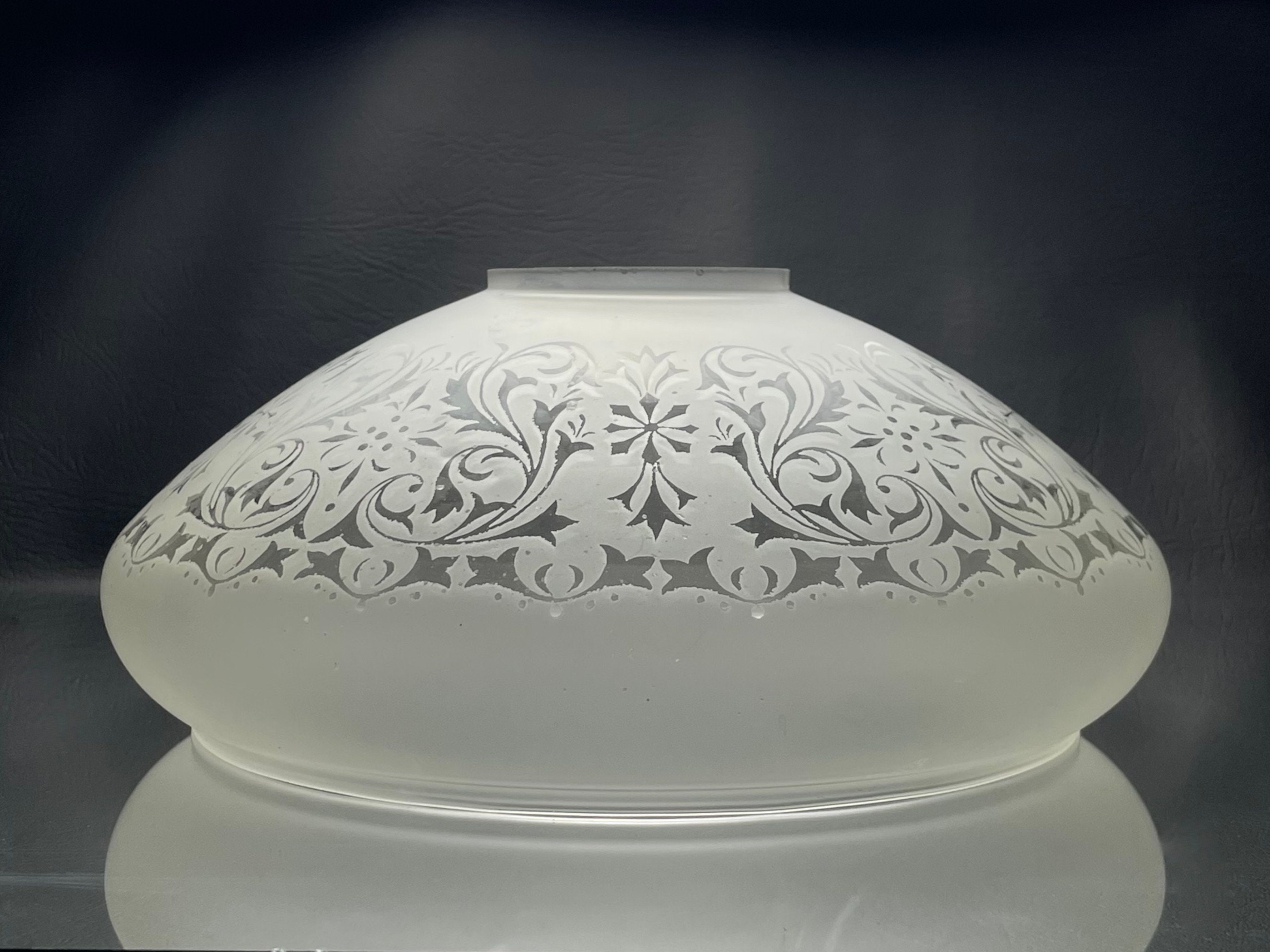 Satin Etched Vianne Glass Lamp Shade French-made - Etsy