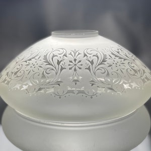 Satin Etched Vianne Glass Lamp Shade French-made - Etsy