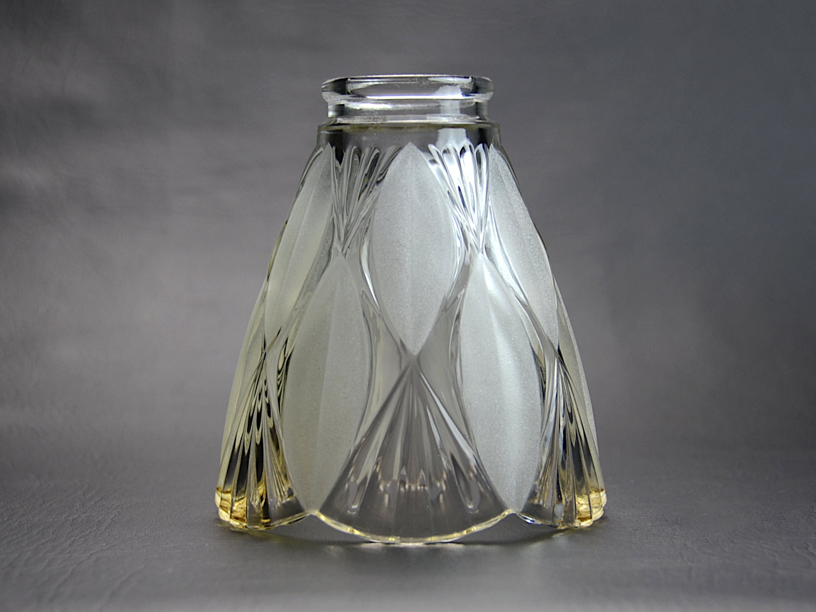 Art Deco Clear & Etched Cut Glass Light Shade for 2-1/4 - Etsy