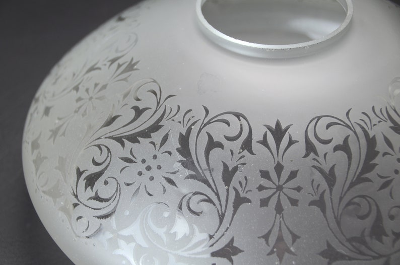 Satin Etched Vianne Glass Lamp Shade French-made - Etsy