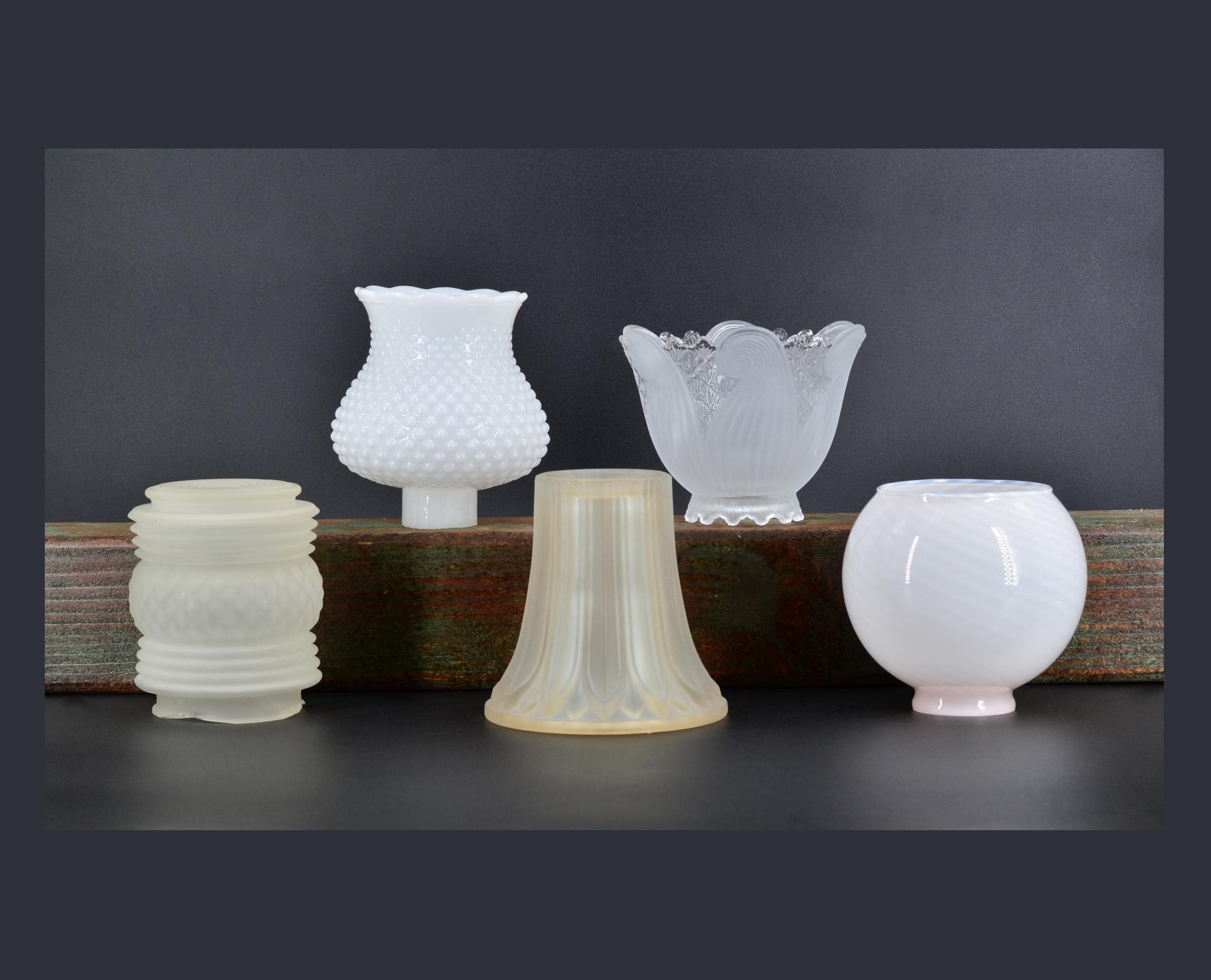 Vintage Glass Lamp Shades, Replacement Ceiling Fan Light Covers - Etsy