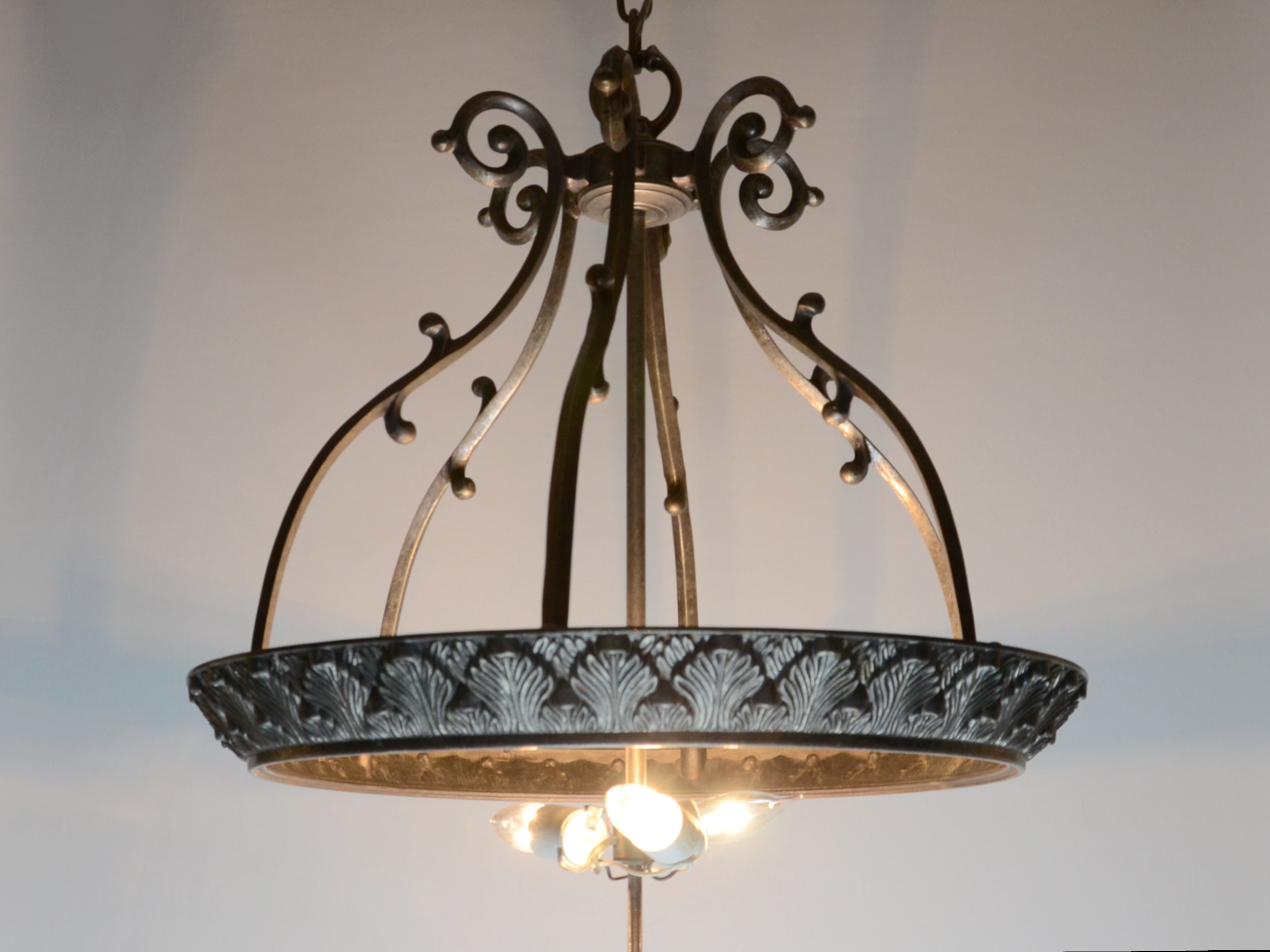 Art Deco Heavy Cast Chandelier Frame - Etsy