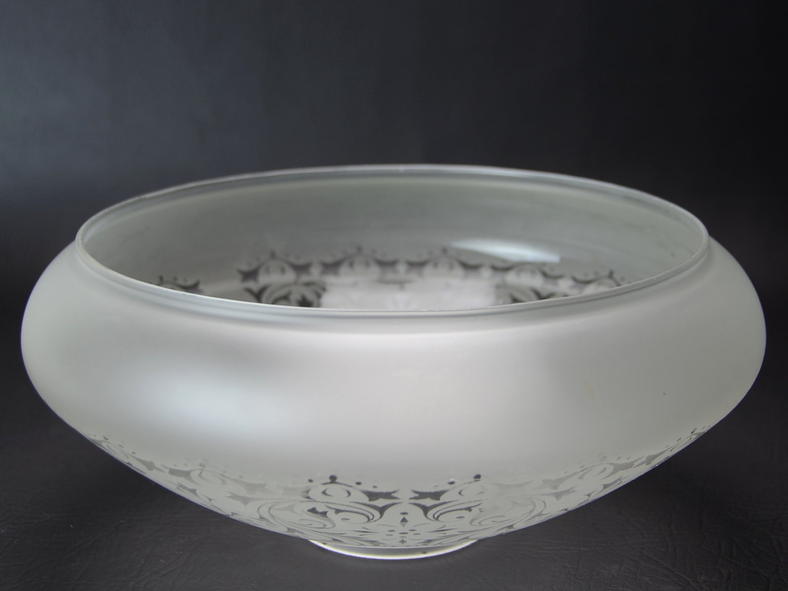 Satin Etched Vianne Glass Lamp Shade French-made - Etsy