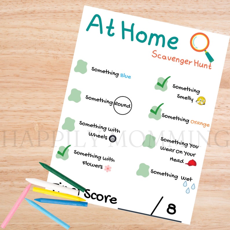 Inside and Outside Scavenger Hunt for Kids/ Digital Download/ Print at ...