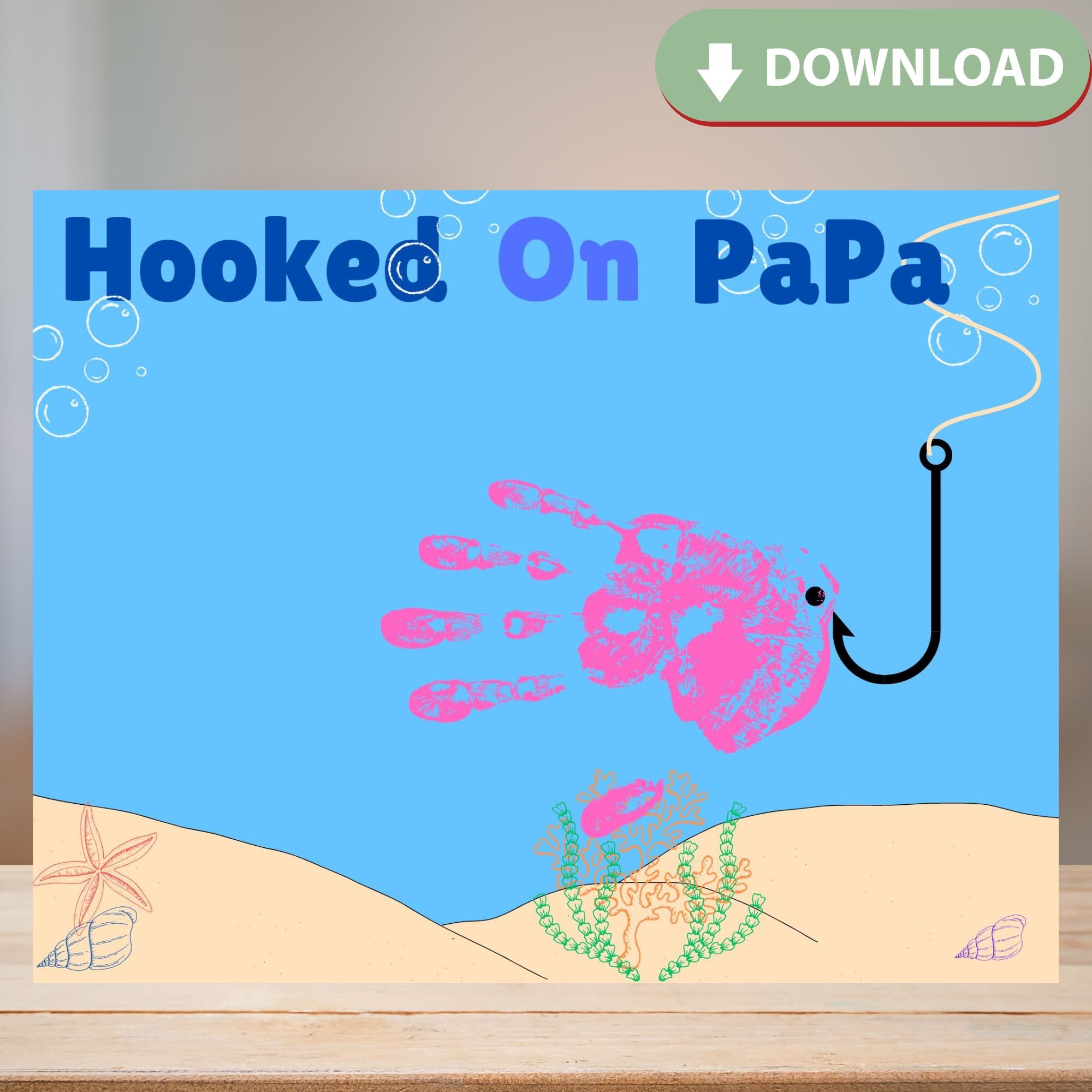 Hooked on Dad, Father's Day Gift, Hooked on Grandpa, Hooked on Papa ...