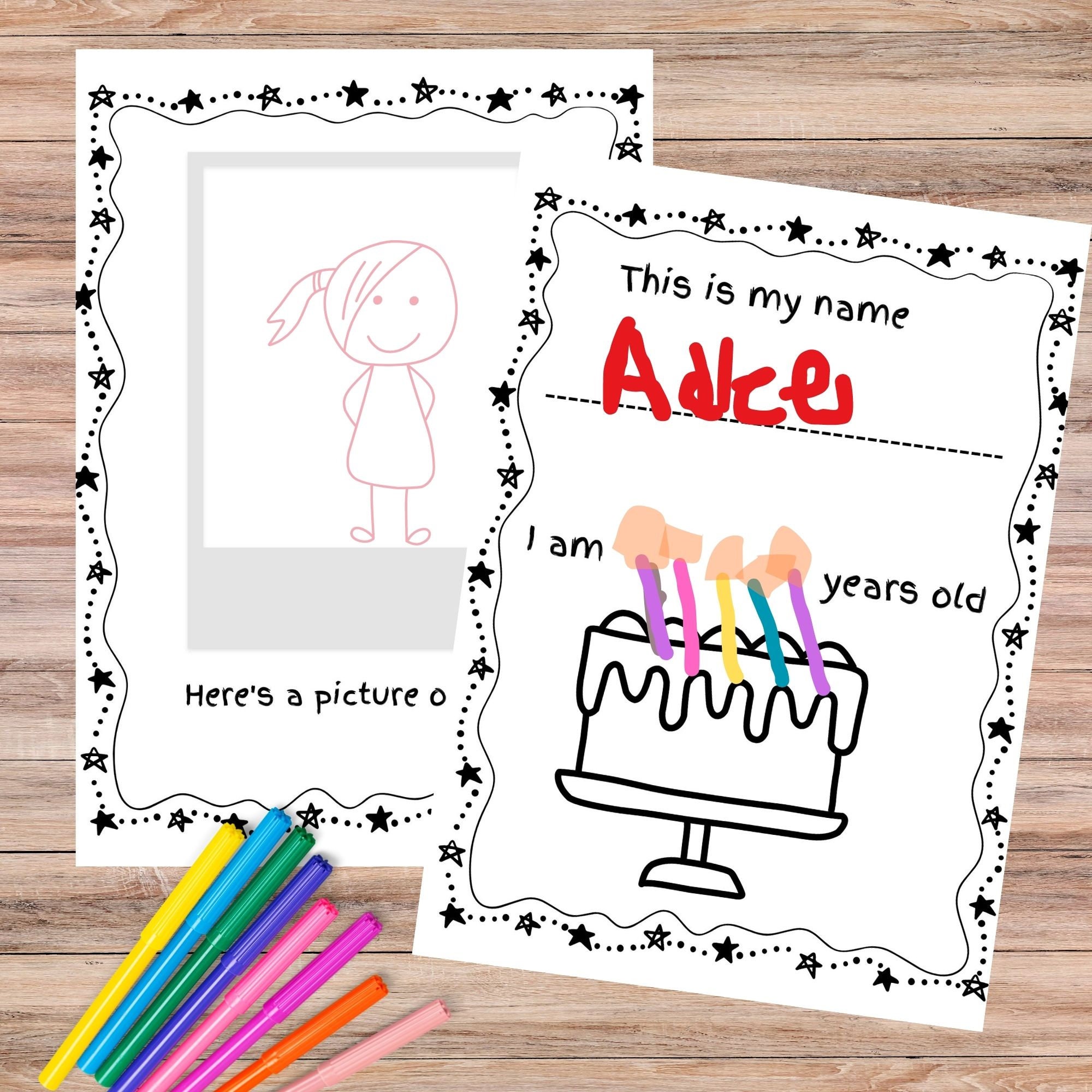 All About Me, Preschool, Kindergarten Book, Writing Prompt for Kids ...
