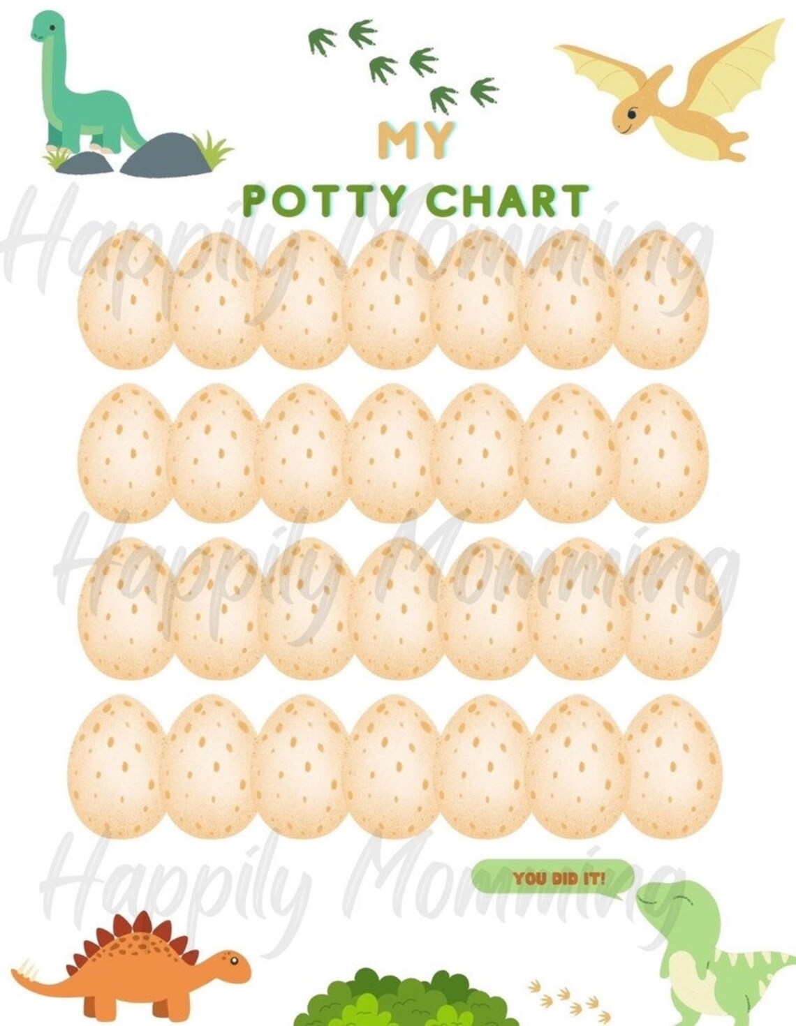 Potty Chart BUNDLE/ Dinosaur Potty Chart/ Unicorn Potty Chart/ My Potty ...
