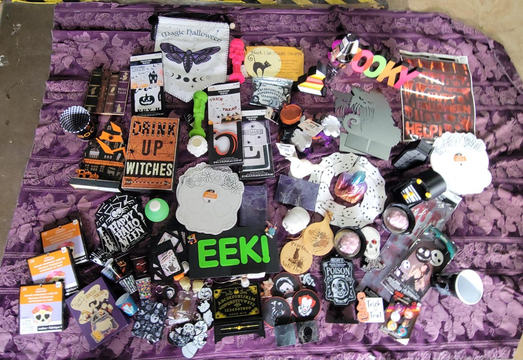 Halloween Horror Leftover Mystery Boxes. Random Assortment of Halloween ...