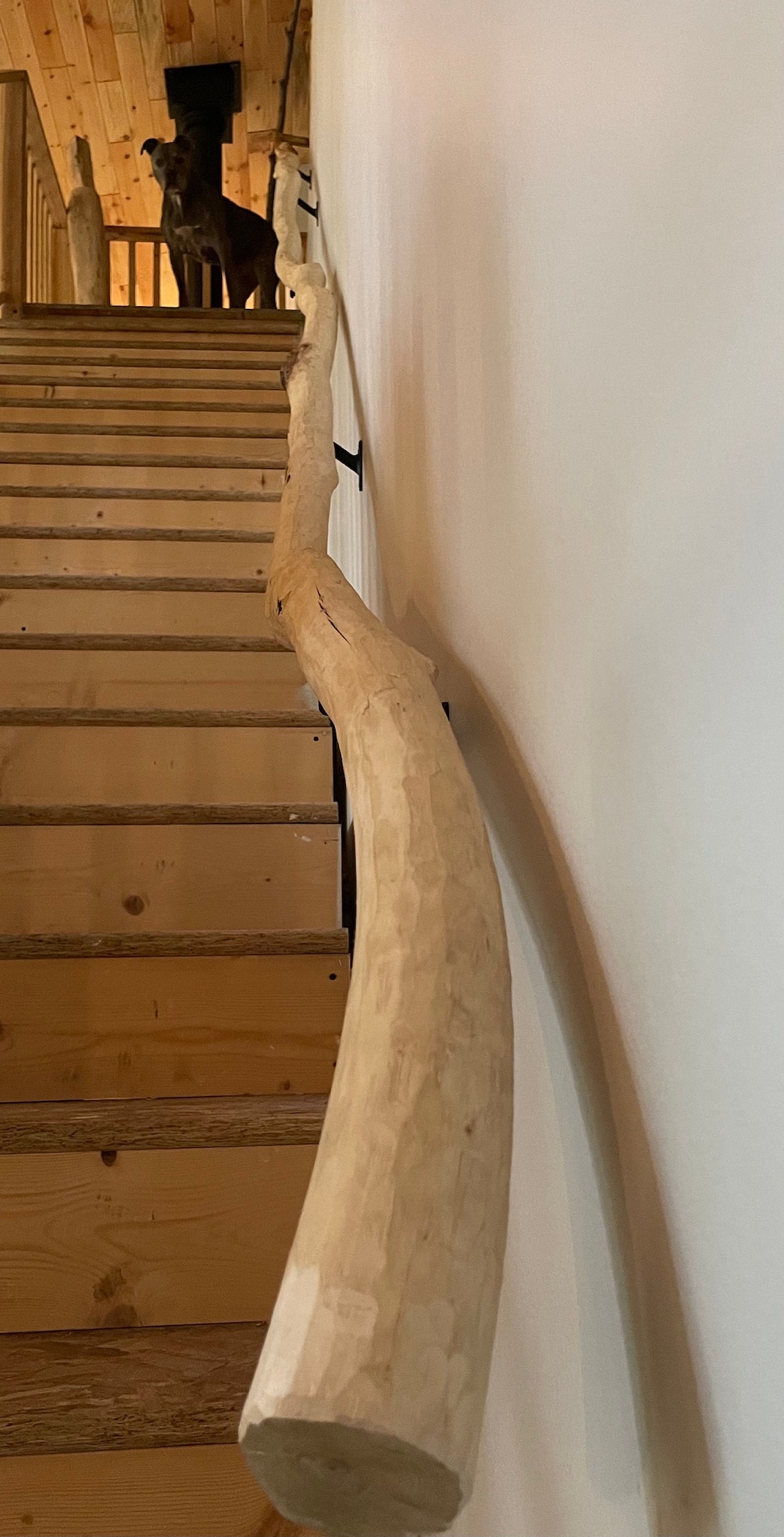 Hand Carved Maple Log Branch Railing Handrail Rustic Guard - Etsy