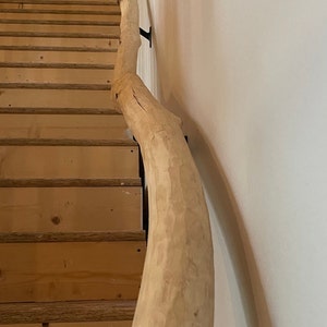 Hand Carved Maple Log Branch Railing Handrail Rustic Guard Stairway ...