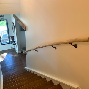 Hand Carved Maple Log Branch Railing Handrail Rustic Guard Stairway ...