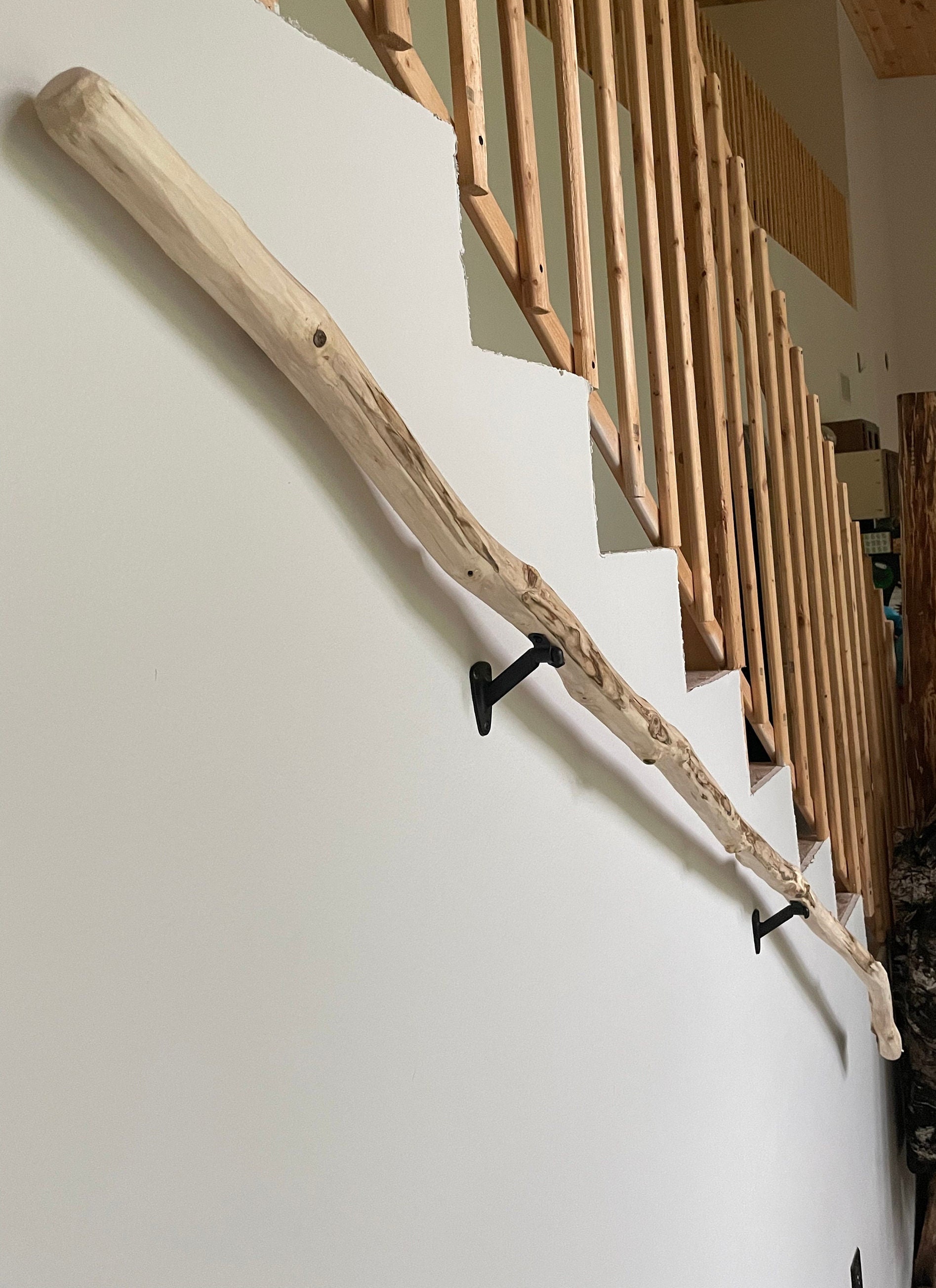 Custom Order for Lauren O. Hand Carved Maple Log Branch Railing ...