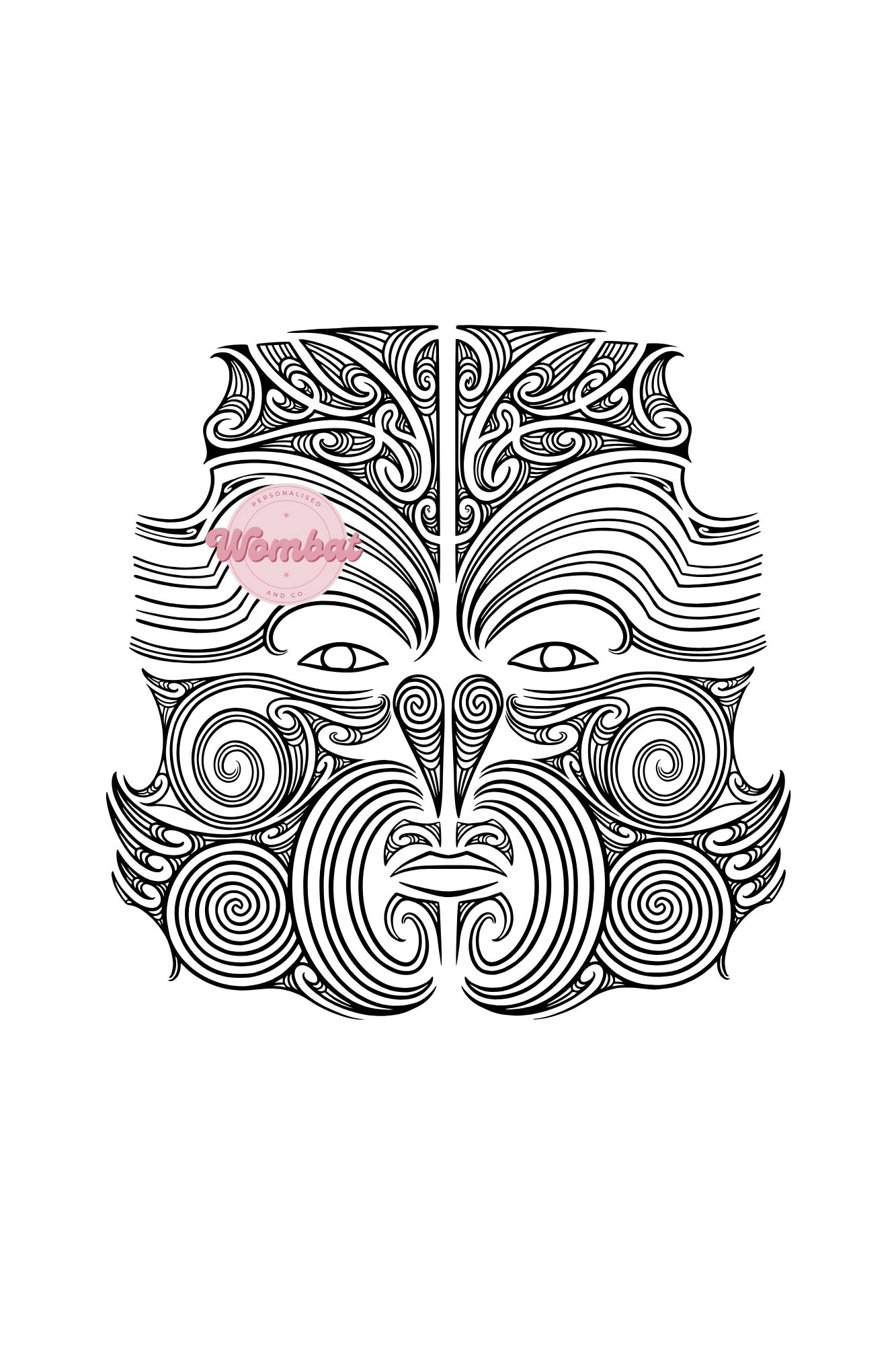 Māori Face Wall Art Digital Download PNG File - Etsy