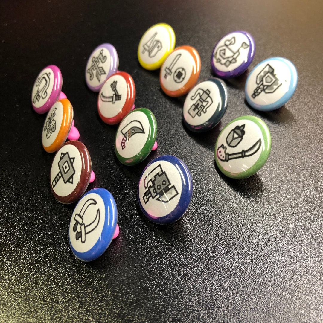 Set of 14 Weapon Pins - Etsy