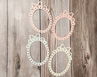 Scalloped Oval Die Cut Shapes Die Cut for Card Making - Etsy