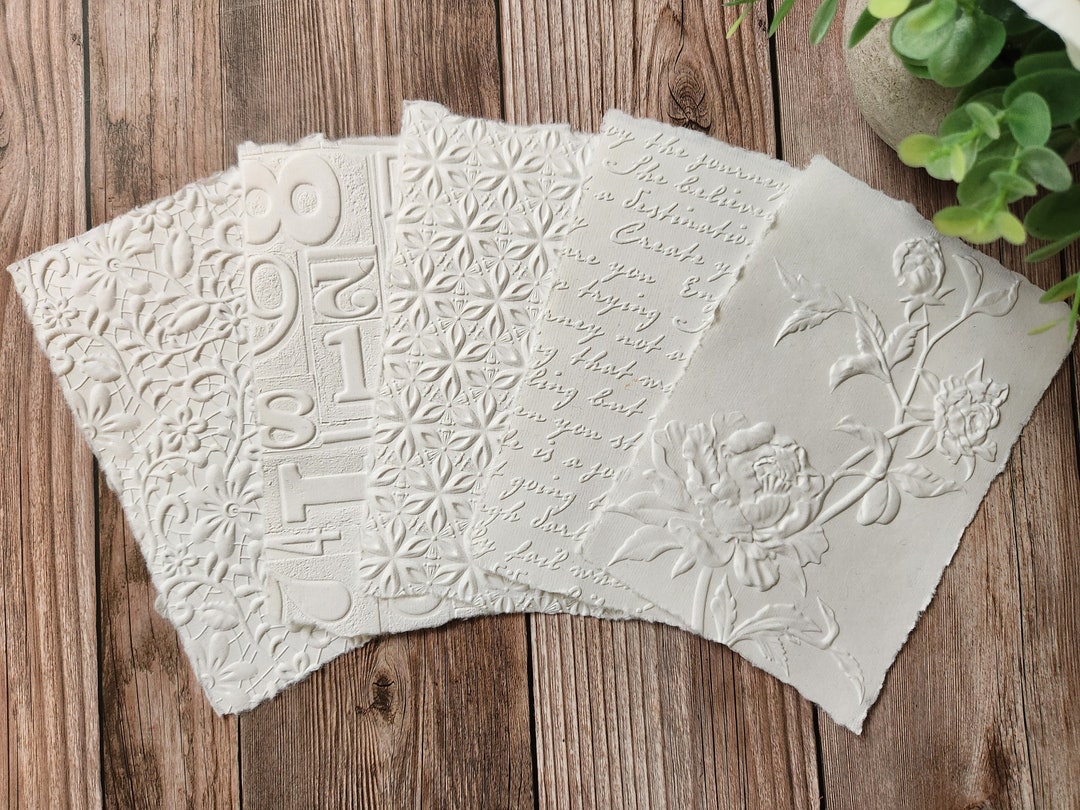 Handmade Cotton Embossed Papers - Etsy
