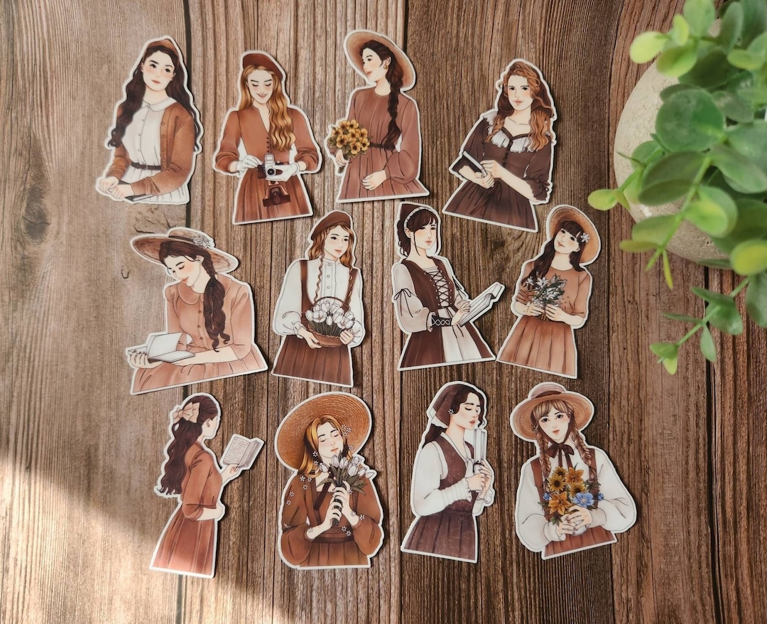 Vintage Girls Stickers Girl Stickers Journal Stickers Girl Journal ...