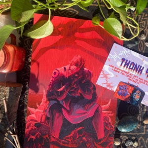 Sukuna Print | JJK Inspired, Multiple Sizes, Matte - Etsy